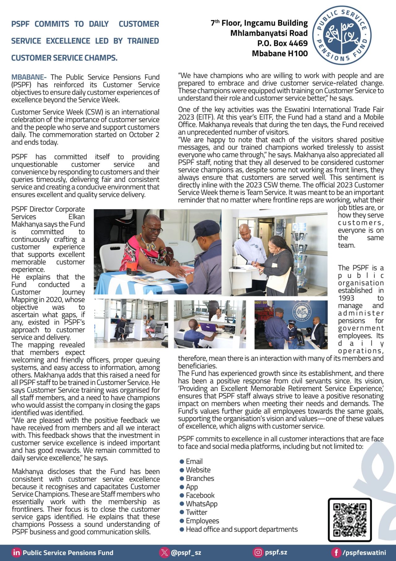 Public Service Pensions Fund | Eswatini's Public Service Pensions Fund